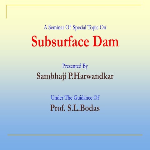 Subsurface dam (Final).ppt