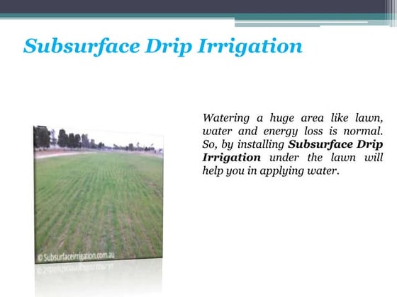 Subsurface irrigation tube (2) | PPT