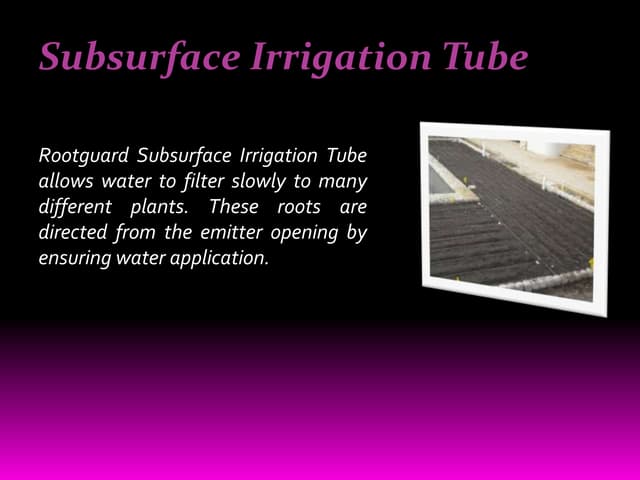 Subsurface drip irrigation | PPTX