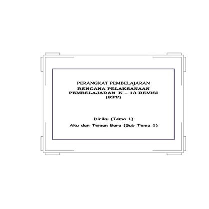RPP Sub tema 1 aku dan teman baru | DOC
