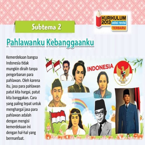 Subtema 2 Pahlawan Kebanggaanku Kurikulum 2013 | PPTX
