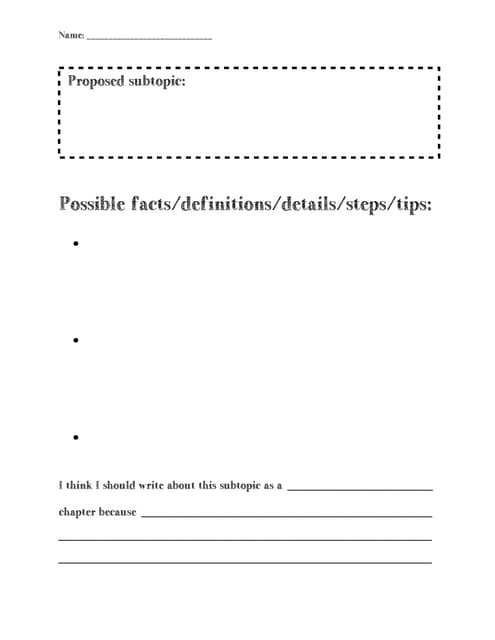 Topic planning outline | PDF