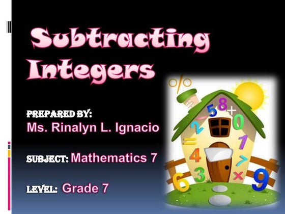 lesson plan on Addition & subtraction of integers | PPT