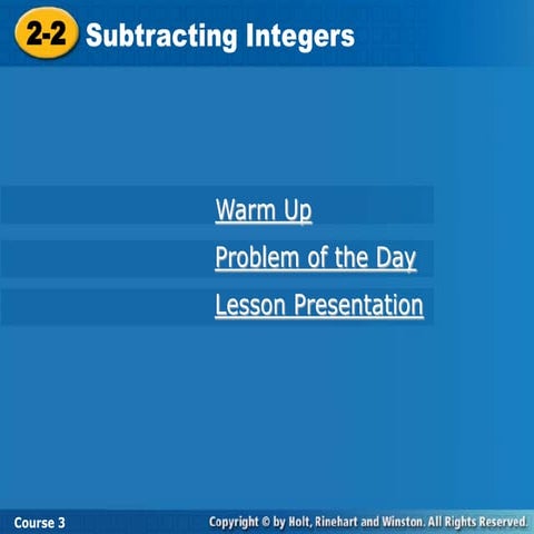 Subtracting all Integers math lesson.ppt