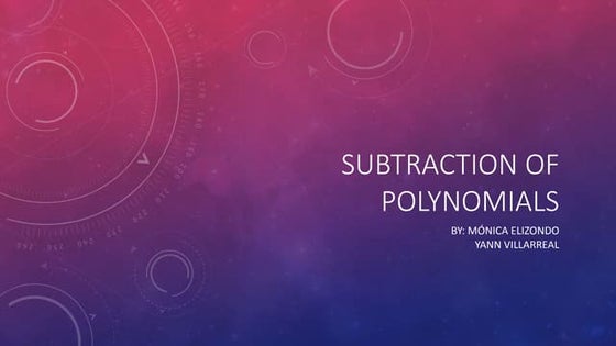 Adding and subtracting polynomials | PPT | Science