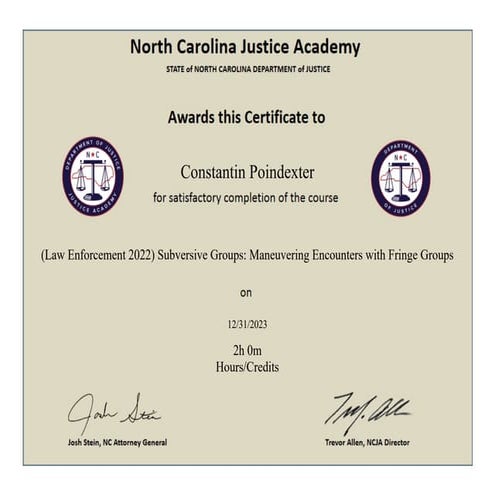 Subversive Groups NCDOJ Continuing Legal Education | PPT