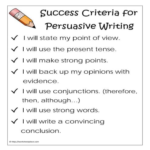 Success criteria-persuasive | PDF