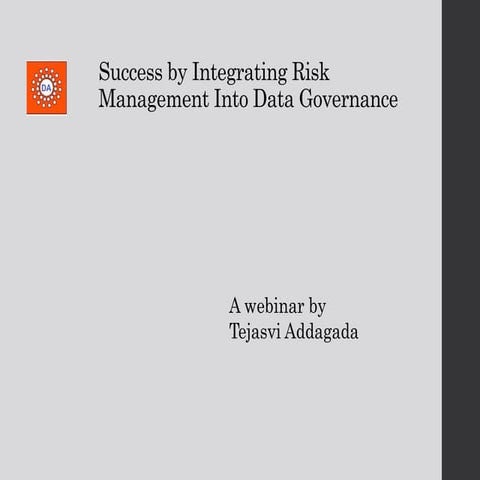 Success by integrating risk management in data governance | PPTX