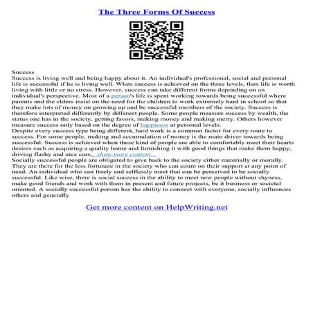 Success Essays | PDF