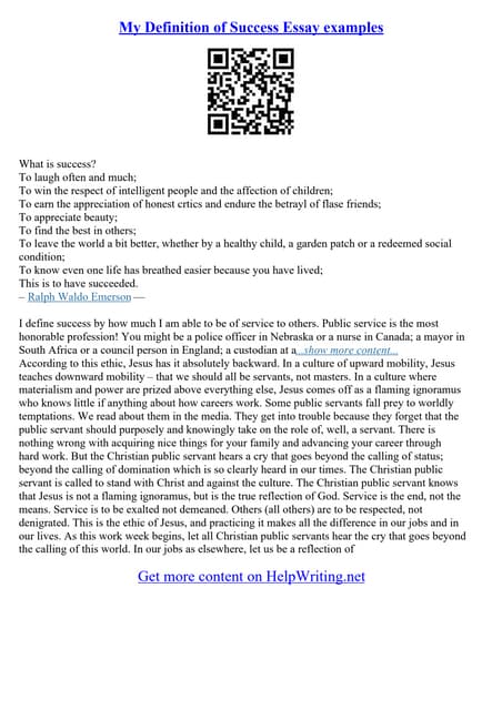 True Success and the meaning of life for grade 7 | PPTX