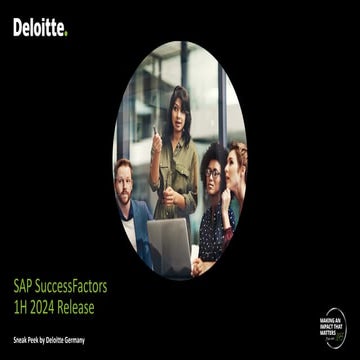 SuccessFactors 1H 2024 Release - Sneak-Peek by Deloitte Germany | PDF