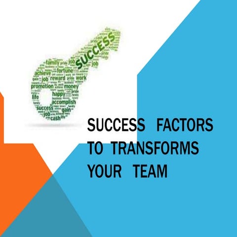 Success factors to transform your team | PPTX