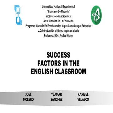 Success Factors in the English Classroom | PDF