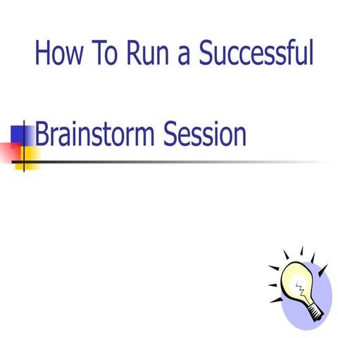 Successful Brainstorming | PPT