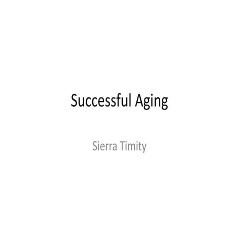 Successful aging | PPTX