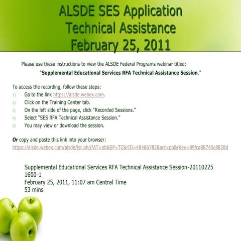 Successful SES application | PPT
