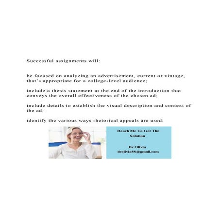 Successful assignments willbe focused on analyz.docx