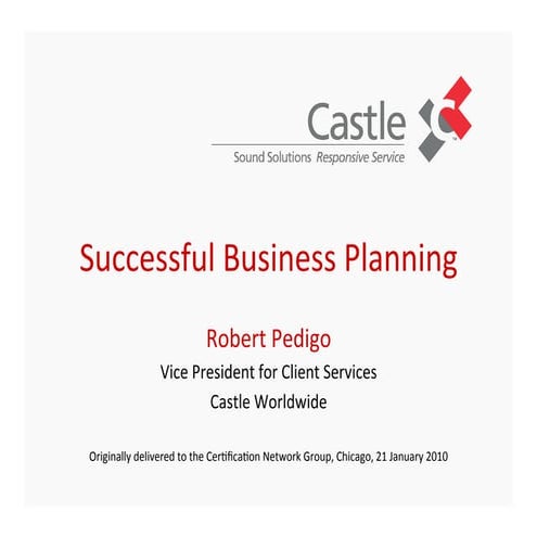 Successful Business Planning Ppt