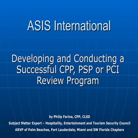 Conducting Successful Certification Review Programs | PPT