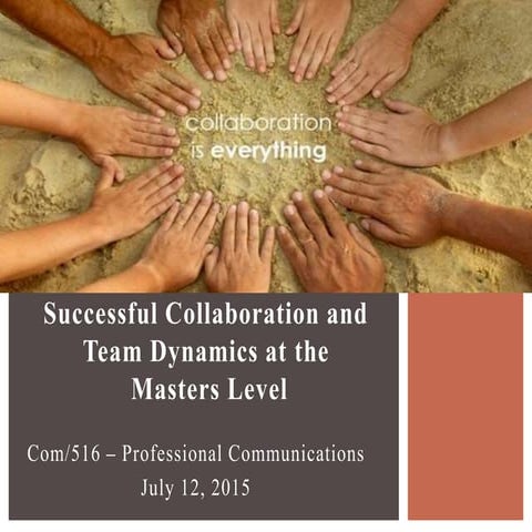 Successful collaboration and team dynamics at the masters level (1) (1) | PPT