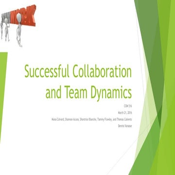 Successful collaboration and team work | PPTX