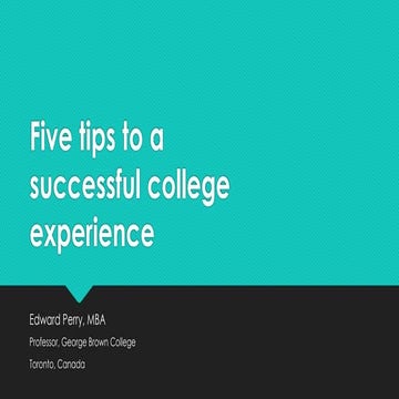Successful college experience | PPT
