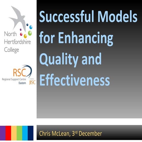 Successful Modelsfor Enhancing Qualityand Effectiveness | PPT