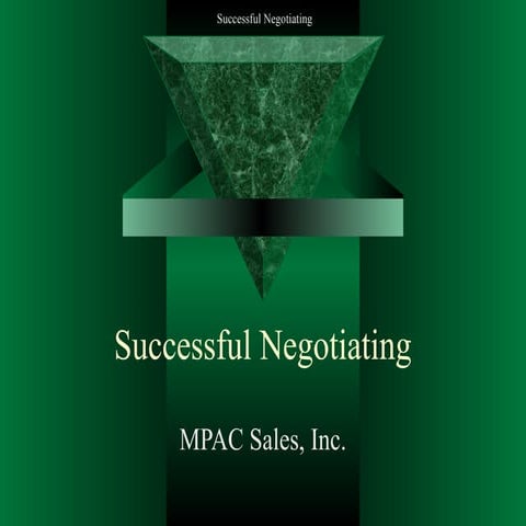 Successful Negotiating | PPT