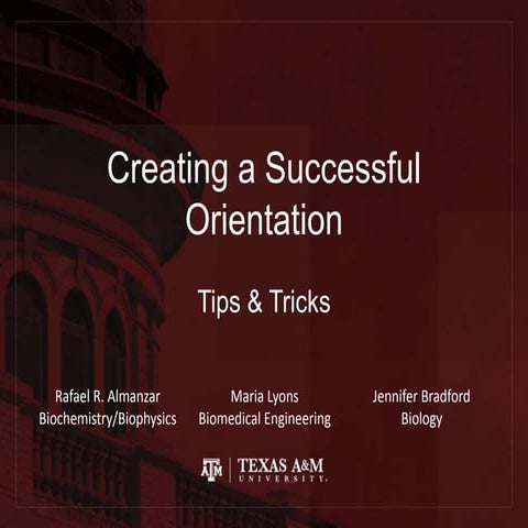 Creating a Successful Orientation | PPTX