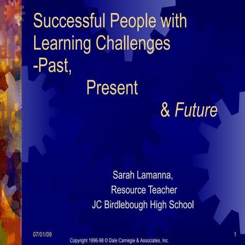 Successful People With Learning Challenges | PPT