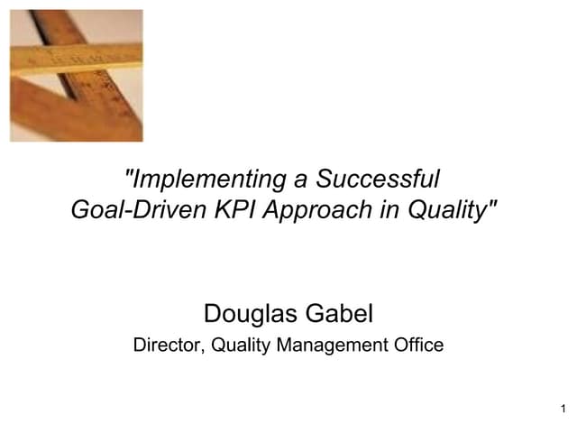Quality : First Time Right Approach | PPTX