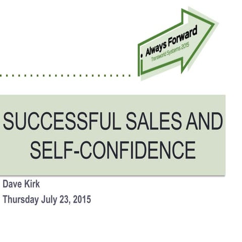 Successful Sales Self Confidence | PPTX