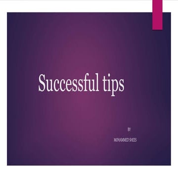 Successful tips | PPTX