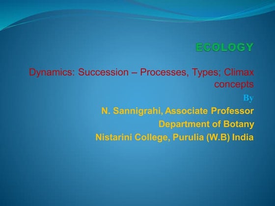 Succession | PPTX | Biological Sciences | Science