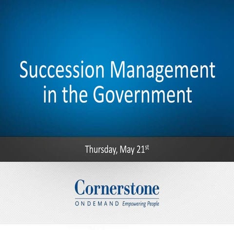 Succession management in the government | PPTX