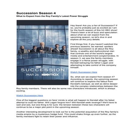 Succession Season 4 | DOCX