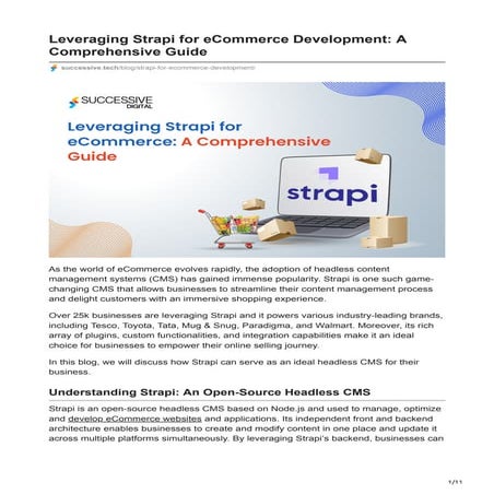 Leveraging Strapi for eCommerce Development: A Comprehensive Guide | PDF
