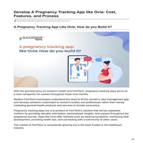 A Pregnancy Tracking App Like Ovia: How do you Build it? | PDF