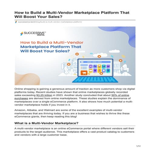 How to Build a Multi-Vendor Marketplace Platform That Will Boost Your ...