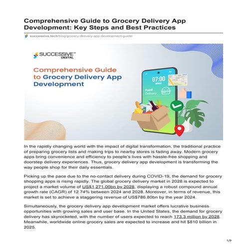 Comprehensive Guide to Grocery Delivery App Development: Key Steps and ...
