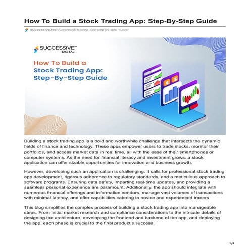 How To Build a Stock Trading App: Step-By-Step Guide | PDF