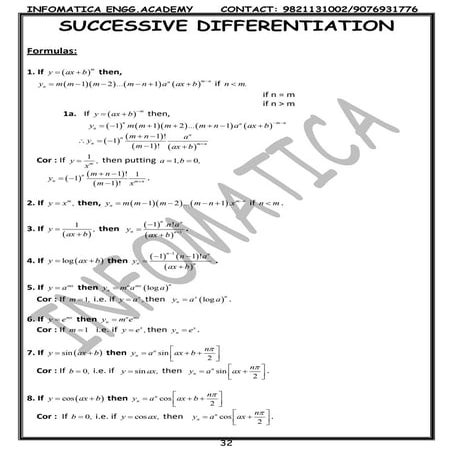 Differentiation Formulas Differentiate A Function With Step By Step