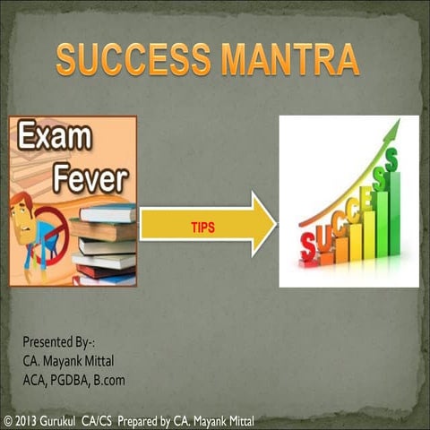 Success mantra for CA-CPT exams | PPT