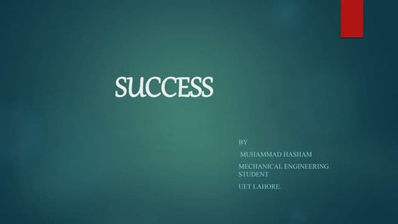 The key to success in life | PPTX | Career Advice | Careers