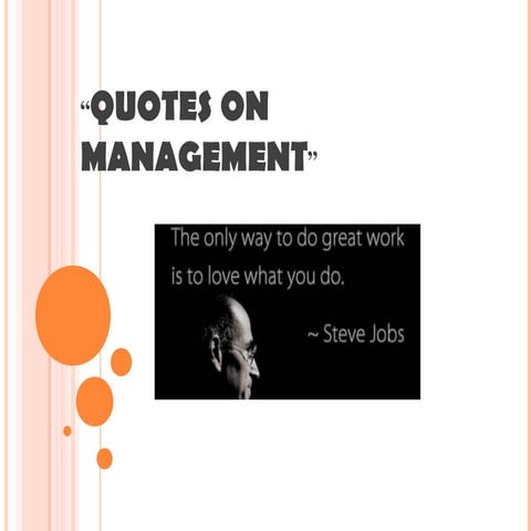 Success Quotes on Management | PPT