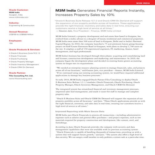 Success stories of companies oracle.109-112 | PDF