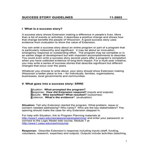 How To Write A Success Story