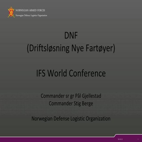 Success story: Norwegian Navy gets global operational from IFS | PDF