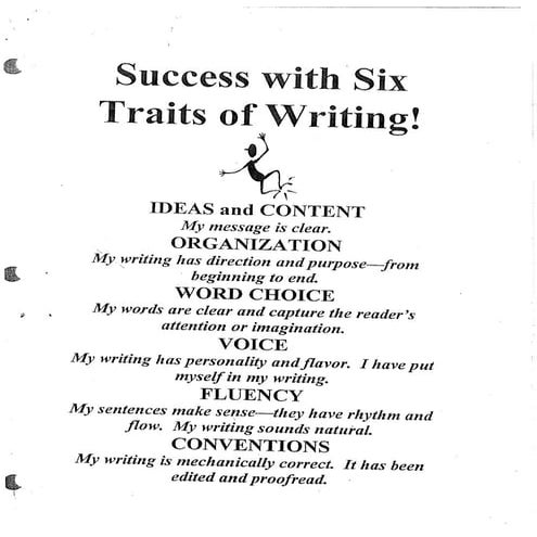 Success with 6 trait writing | PDF | Freelance Writing | Content Production