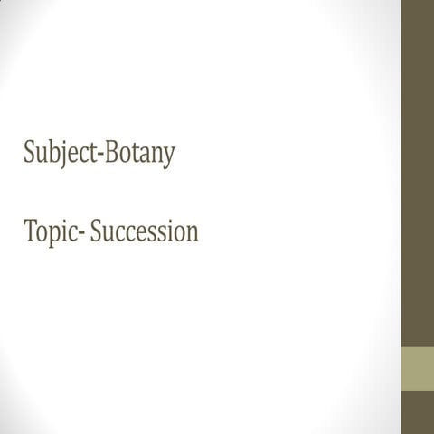 Succsion in plants | PPT